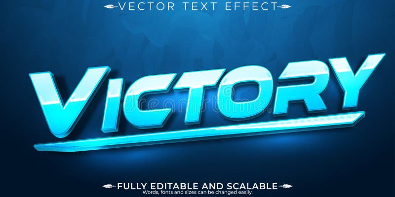 Victory Sport Text Effect, Editable Esport and Gamer Text Style Stock ...