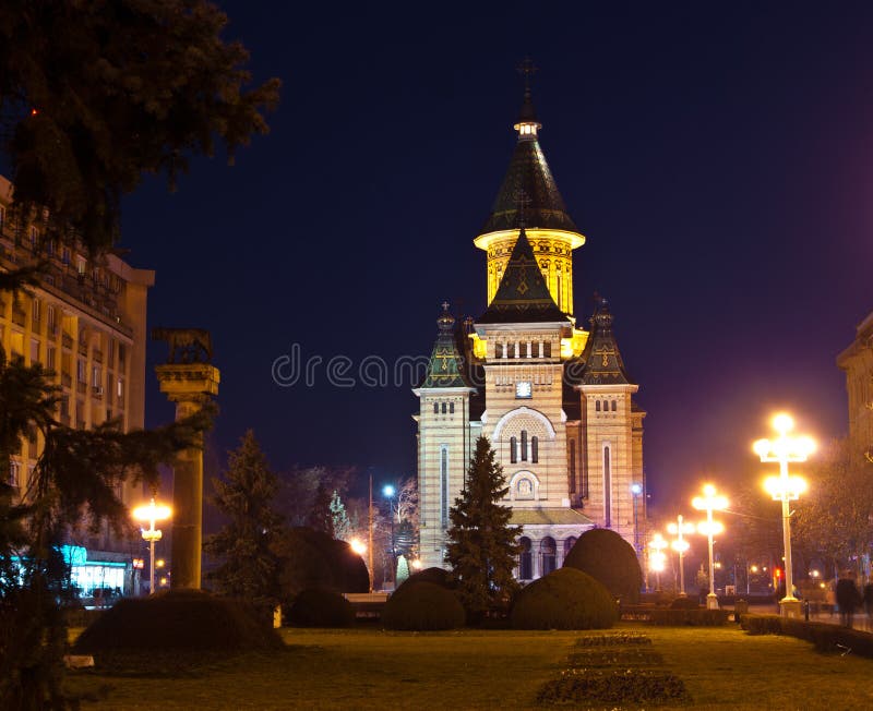 Victory Square, Timisoara, Romania Stock Image - Image of orthodox ...