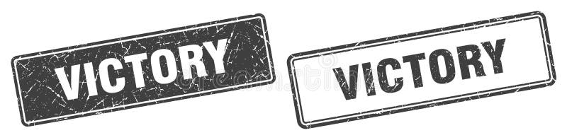Victory Stamp Set. Victory Square Grunge Sign Stock Vector ...