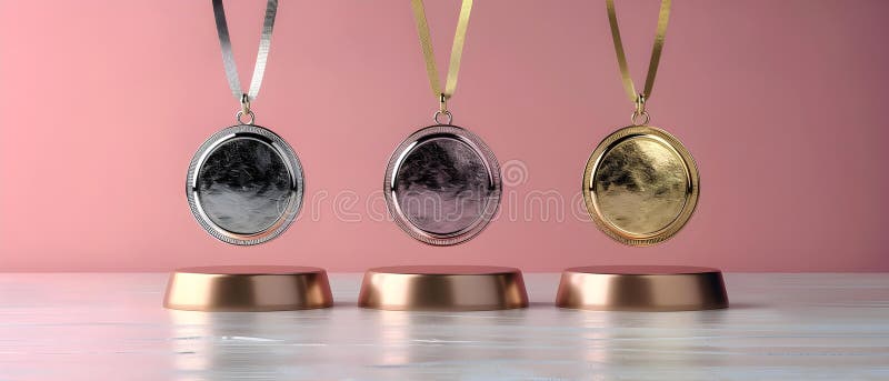 Concept Victory Stand, Medals, Minimalist Triumph Victory Stand with ...