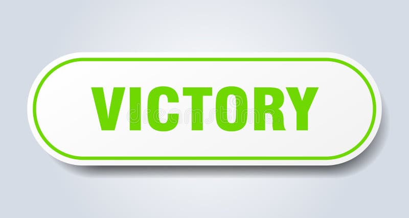 Victory Sticker. Victory Square Sign Stock Vector - Illustration of ...