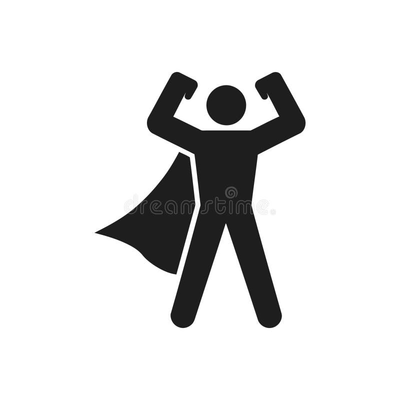 Victory Superhero Icon stock vector. Illustration of strength - 361857052