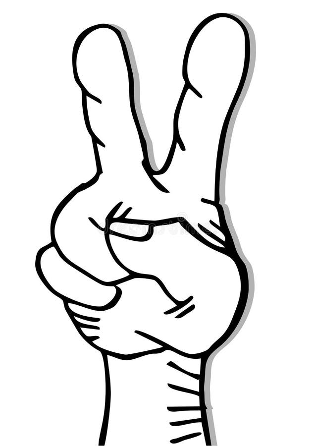 Victory symbol stock vector. Illustration of expressing - 25192734