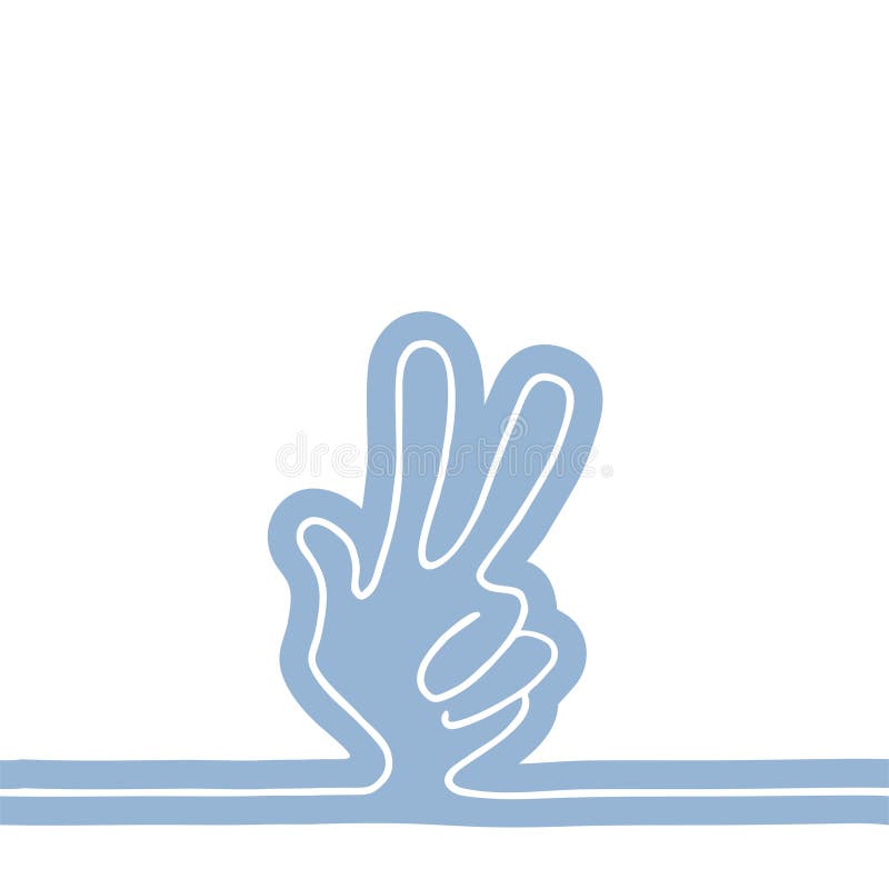 Victory symbol stock vector. Illustration of expressing - 25192734