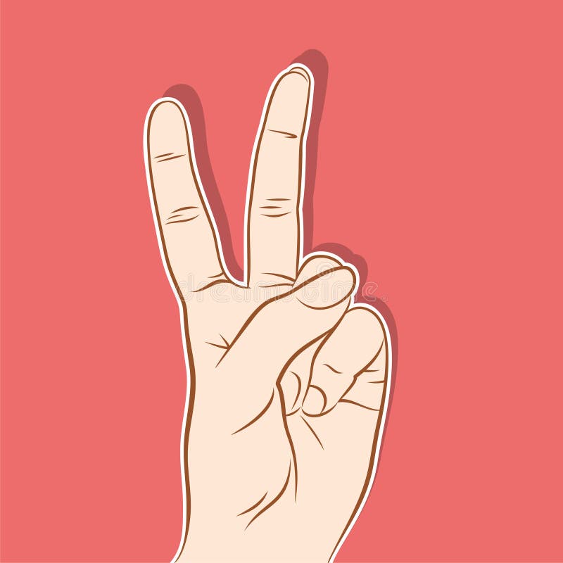 Victory symbol design stock vector. Illustration of closeup - 57518504