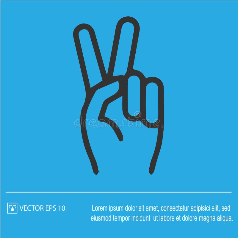 Victory Symbol Vector Icon Eps 10. V Gesture Sign Stock Vector ...