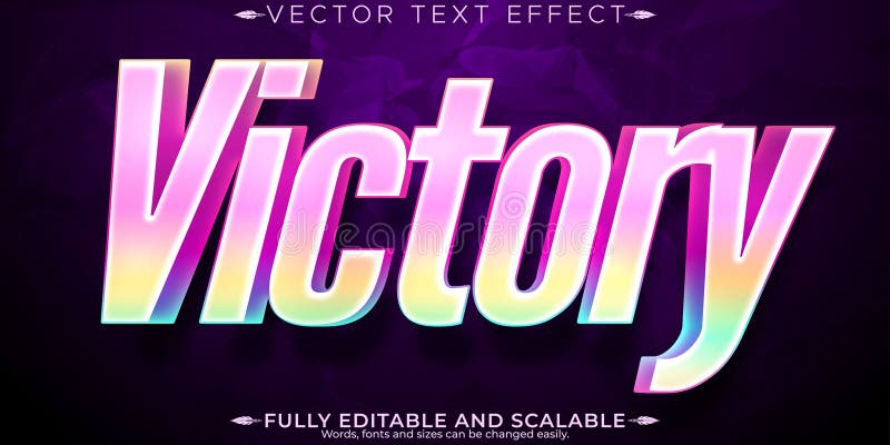 Victory Text Effect, Editable Win and Game Customizable Font Style ...