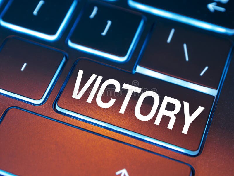 Victory Text Keyboard Key Inscription Stock Photos - Free & Royalty ...