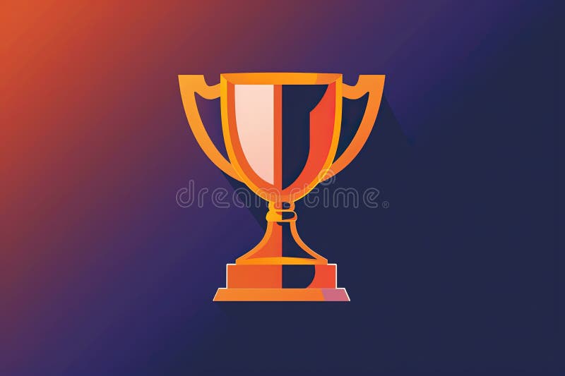 Victory Trophy Icon. Generative AI. Stock Illustration - Illustration ...