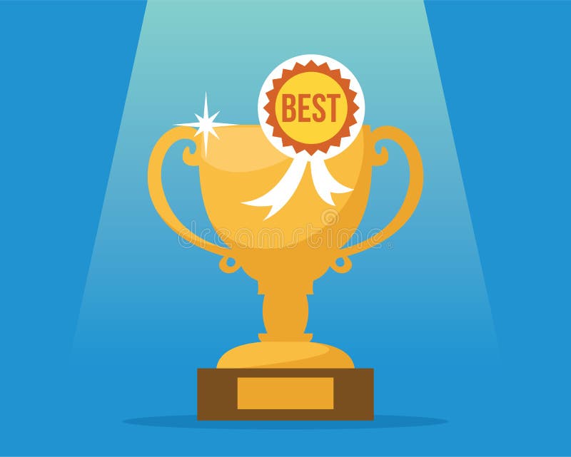 Victory Trophy Number One Winner Stock Vector - Illustration of ...