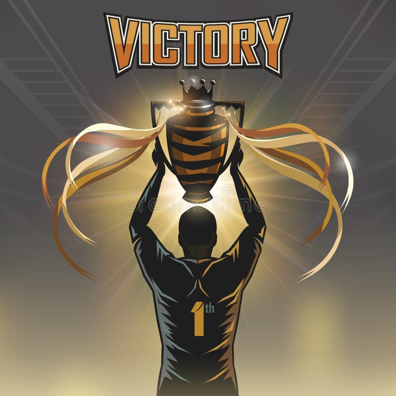 Victory trophy stock vector. Illustration of celebration - 71310472