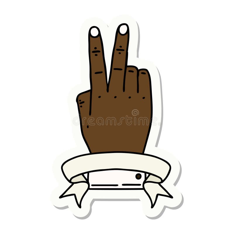 Rude Gesture Two Finger Stock Illustrations – 63 Rude Gesture Two ...