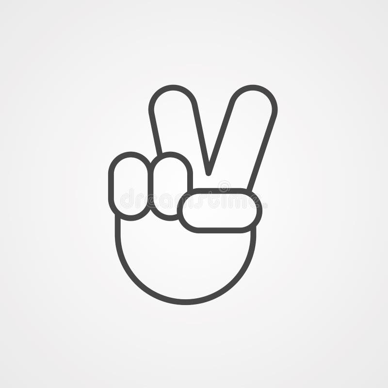 Victory Vector Icon Sign Symbol Stock Illustration - Illustration of ...