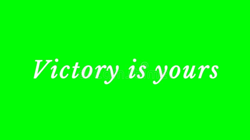Victory is Yours Text Green Screen Animated Video Stock Video - Video ...
