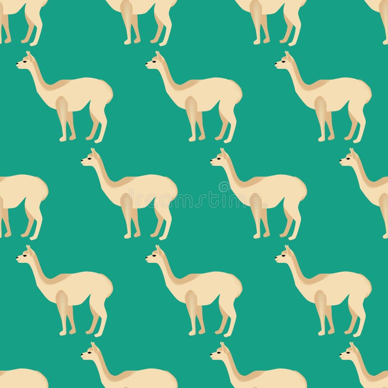 Vicuna seamless pattern stock vector. Illustration of animal - 93273721