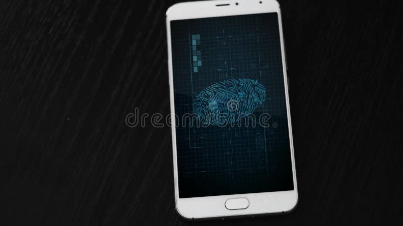 Vidéo De Smartphone Avec L'empreinte Digitale De Puce Clips Vidéos ...