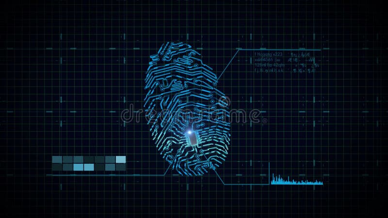 Vidéo De Smartphone Avec L'empreinte Digitale De Puce Clips Vidéos ...