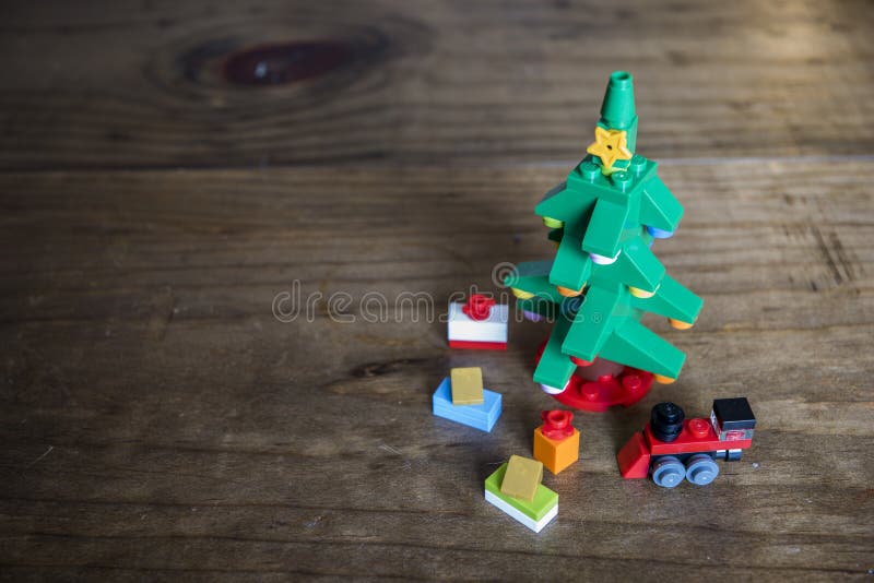 Vida De Toy Block Christmas Tree Still Foto de archivo - Imagen de ...