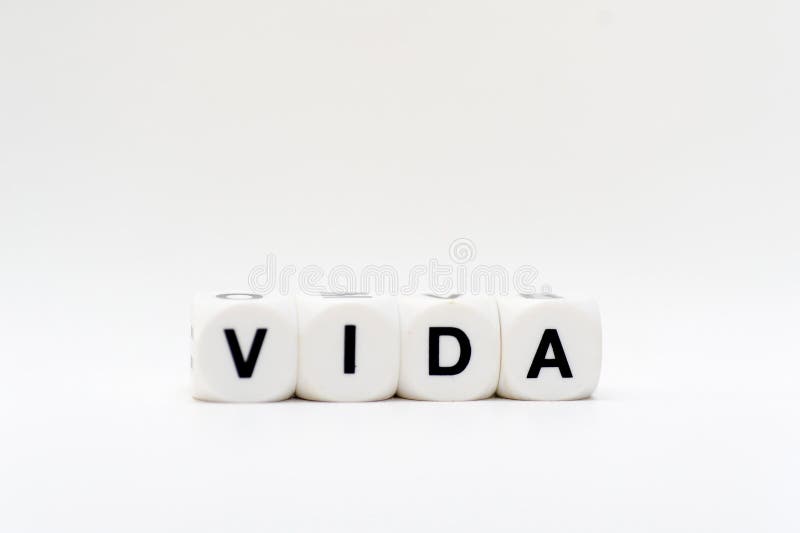Vida, letras de los dados imagen de archivo. Imagen de alfabeto - 85913331