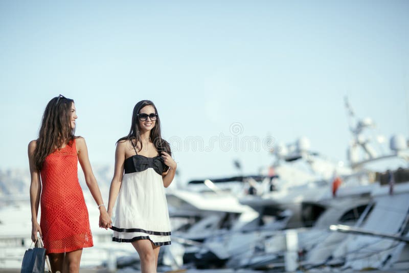 Vida Lujosa Para Dos Mujeres Foto de archivo - Imagen de mujeres ...