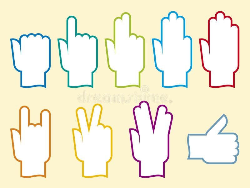 Vida-manos (vector) ilustración del vector. Ilustración de frente - 2490397