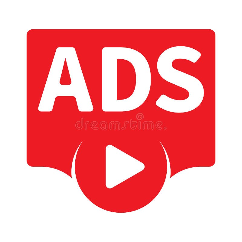 Video Ads Icon. Video Advertising Vector Illustration Stock Vector ...