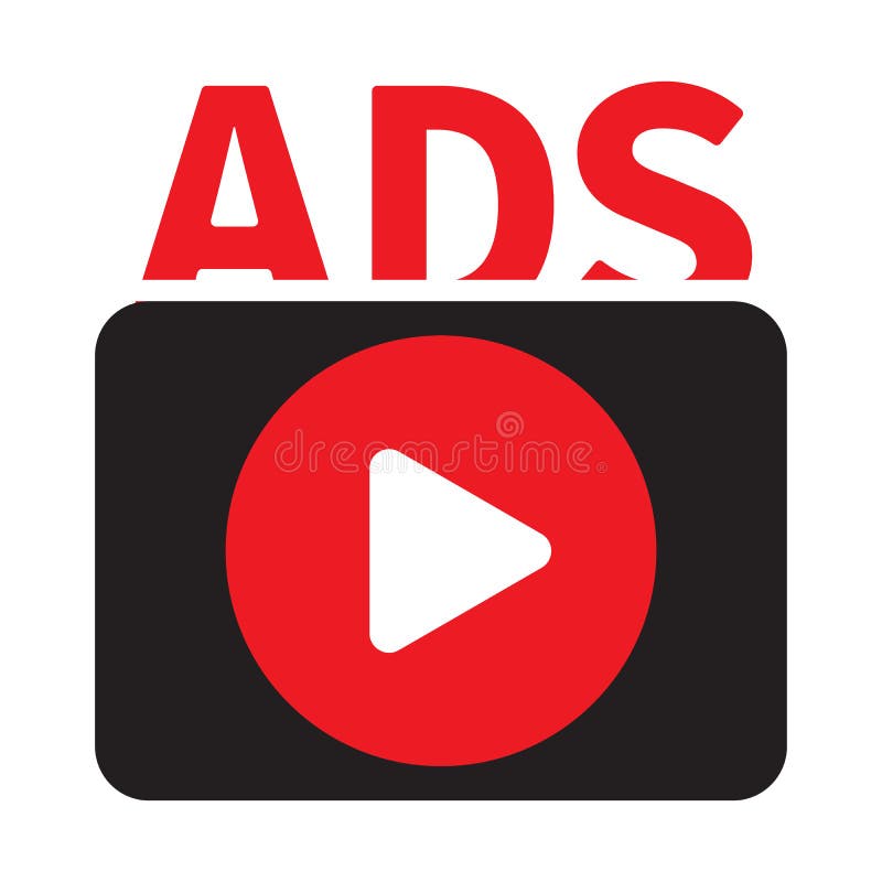 Video Ads Icon. Video Advertising Vector Illustration Stock Vector ...