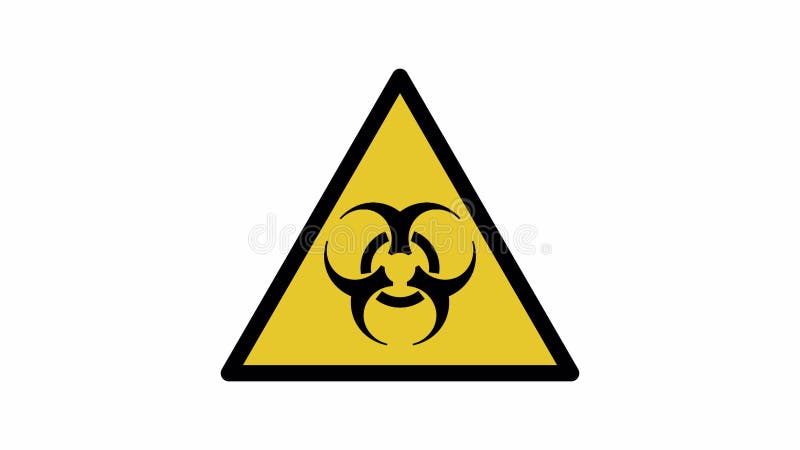 Biohazard Warning Sign Pulsing Animation Stock Video - Video of ...