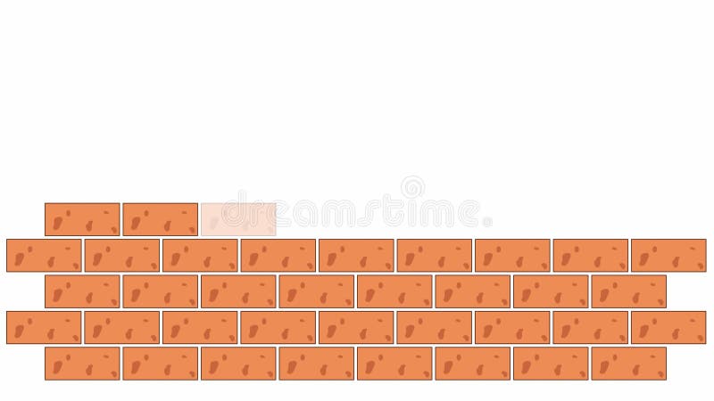 Animated Brick Wall Construction Step by Step Stock Footage - Video of ...