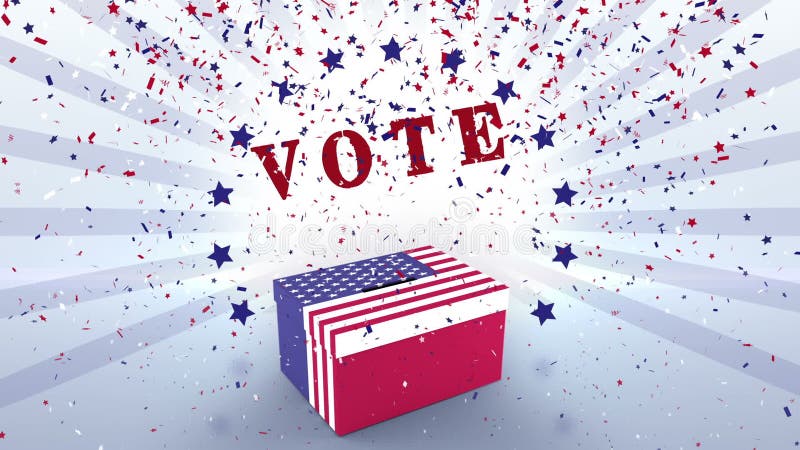 American Ballot Box Watercolor 2D Animation Stock Footage - Video of ...