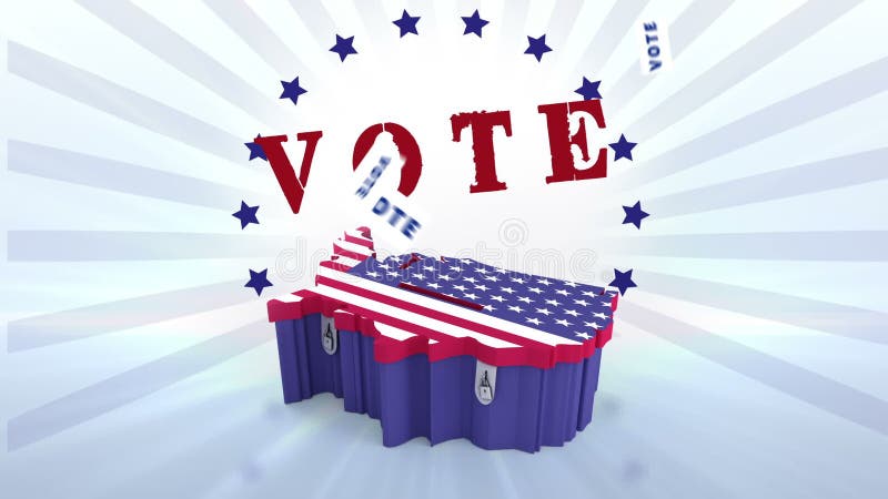 American Ballot Box Watercolor 2D Animation Stock Footage - Video of ...