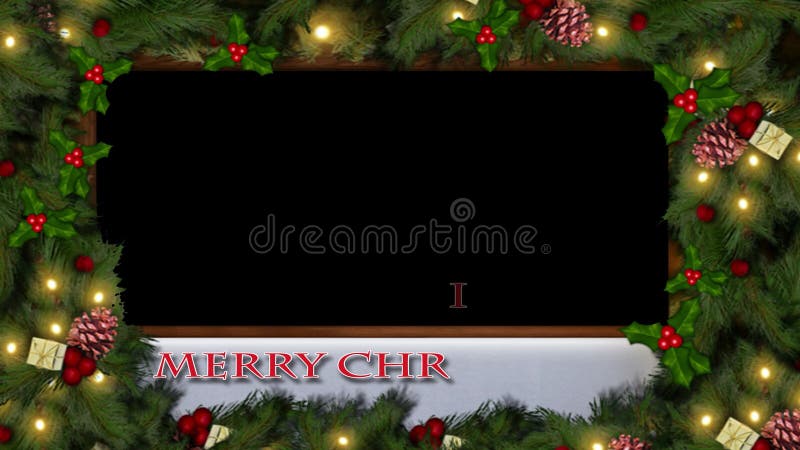 Video Animation: Christmas Border with a Text Effect - Christmas Wish ...