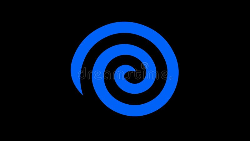 Video Animation Blue Spiral Shape Turning Stock Video - Video of ...