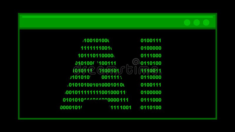 Video Animation Cmd Terminal Artificial Intelligence Ai Text Binary Code 0 or 1 Stock Footage ...