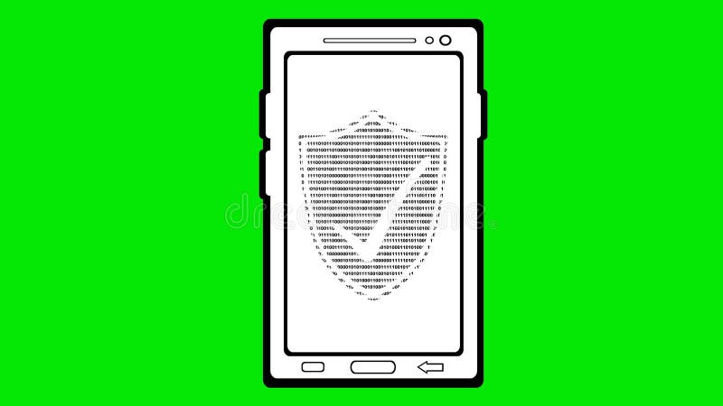 Sketch Draw Black and White Icon Smartphone Antivirus or Computing ...