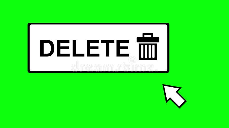 Video Animation Drawn Black and White Icon Click Cursor Mouse Delete ...