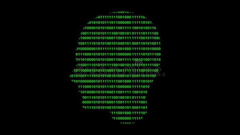 Video Animation Head Person Profile View Binary Code Stock Video ...