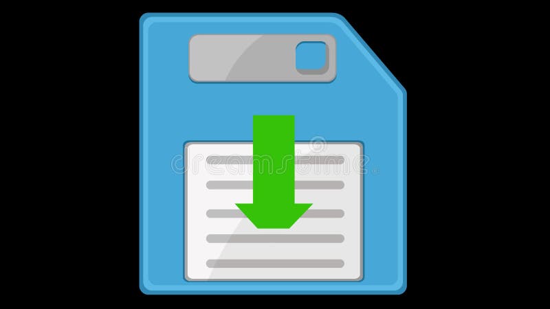 Video Animation Symbol Floppy Disc Save File Concept Stock Footage ...