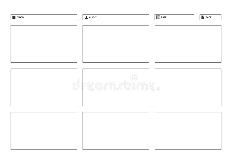 Video Animation Motion Frame Template for Print Stock Vector ...