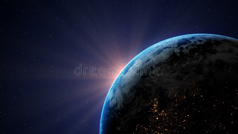 Video Animation of Planet Earth - Flying through Space Stock Footage ...