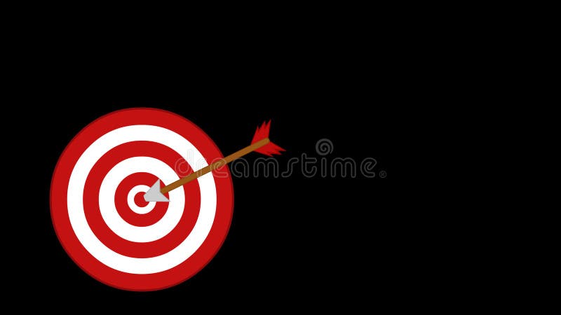 Video Animation Shooting Arrow Target Board Aiming Stock Video - Video ...