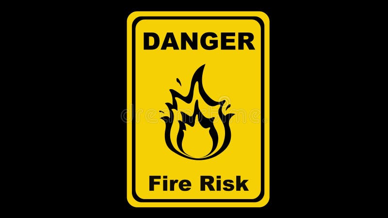 Red Symbol Signage Danger Fire Risk Stock Footage - Video of product ...