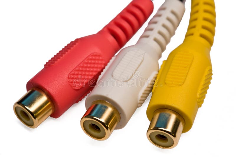 Audio Video Connector with S-video Stock Image - Image of communication ...