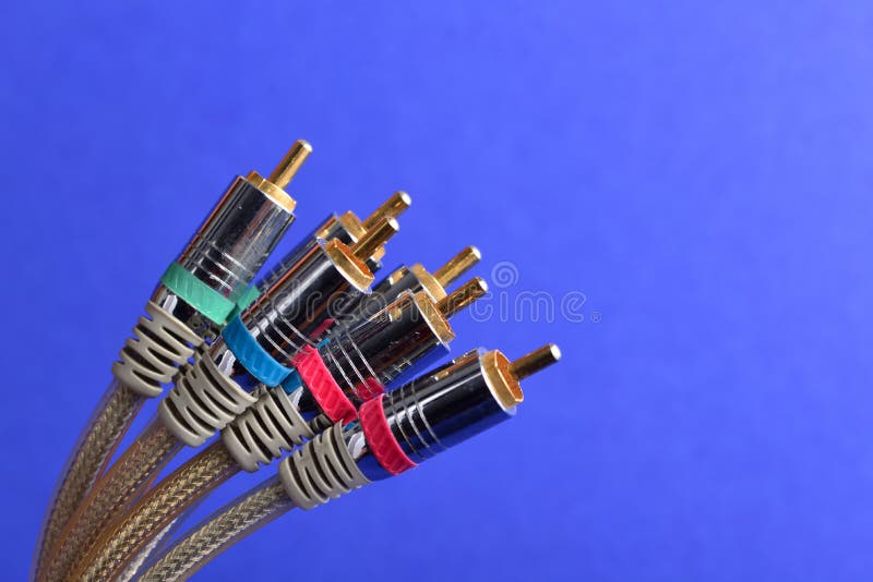 Video audio connectors stock photo. Image of blue, craft - 100822970
