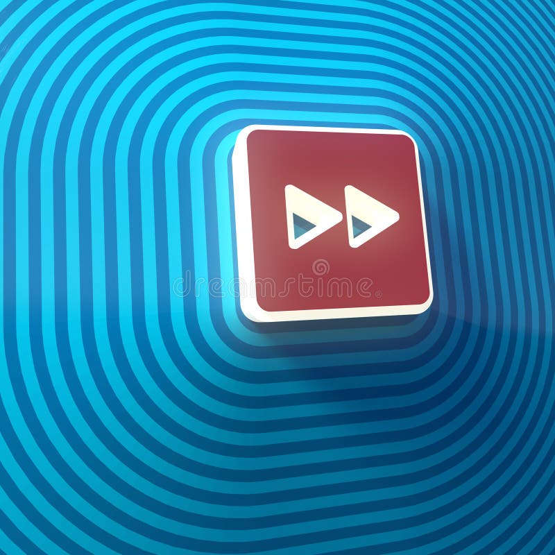 Video, Audio Forward Double Right Arrows Symbol, Button, Colorful Sign ...