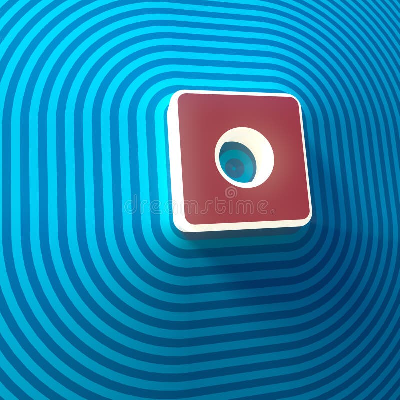 Video, Audio Record Symbol, Button, Colorful Sign. 3d Rendering Stock ...