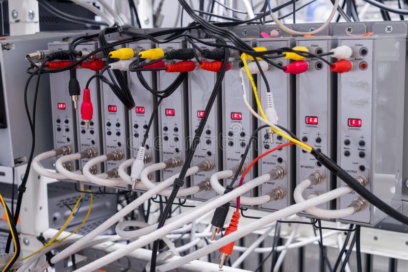 The Video and Audio Signal Switching Panel is Set-up in the Server Room ...