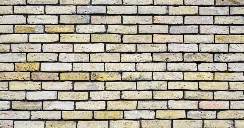 Video Background of Light Yellow Brick Wall. Texture of a Brick Wall ...