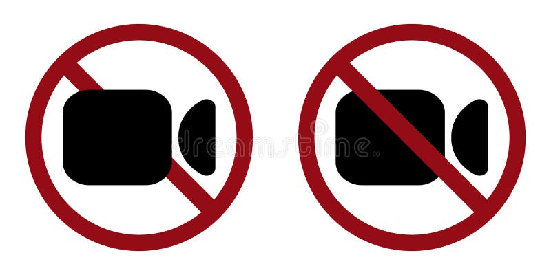 Video Ban Prohibit Icon. Not Allowed Filming Stock Vector ...