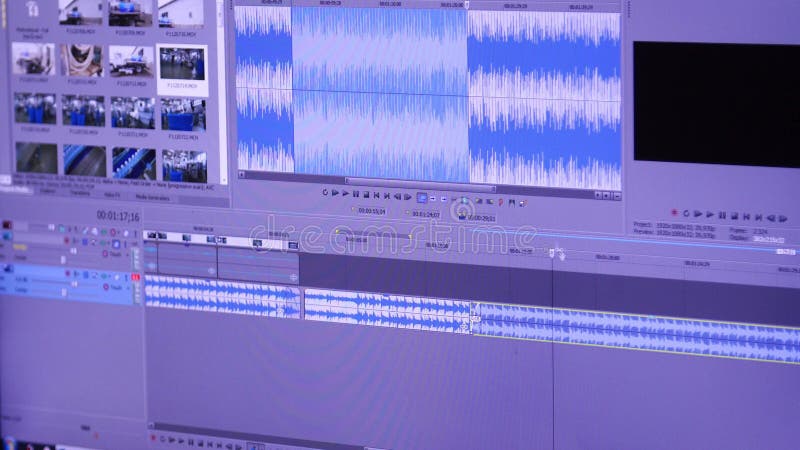 Video Broadcast Editing on PC Stock Video - Video of equipment ...